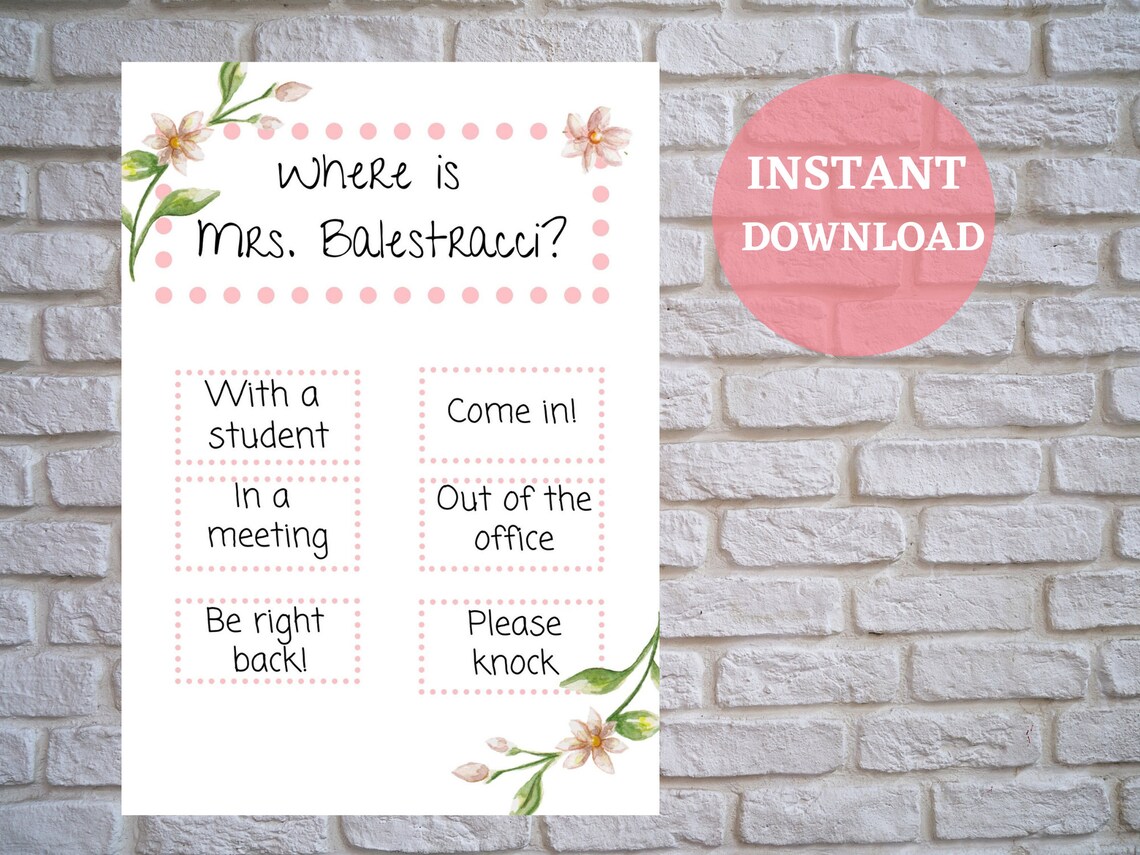 Where is the Counselor Sign, School Door Sign, Social Worker Sign ...