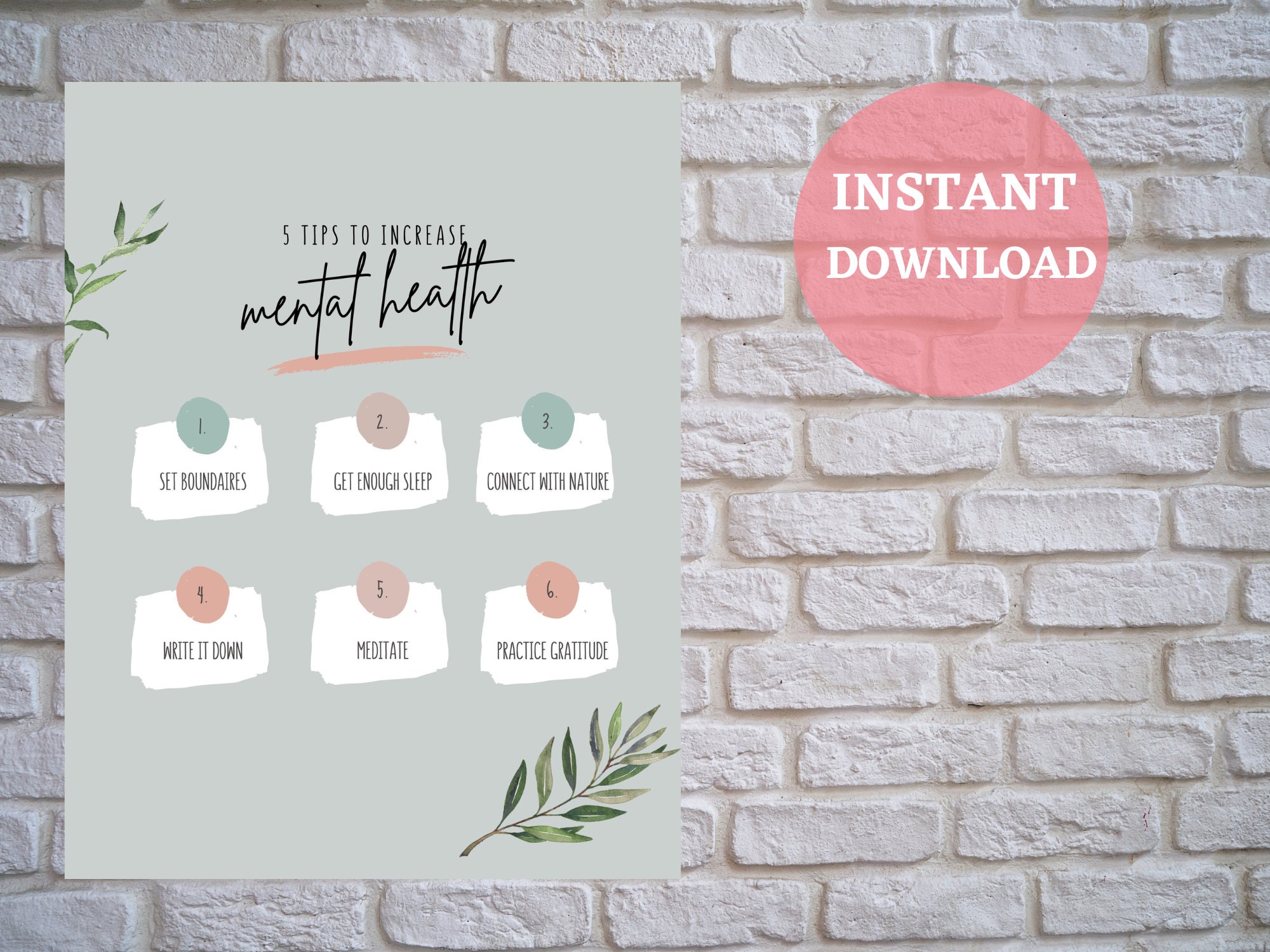 Therapy Office Sign Mental Health Poster Therapy Decor Social Worker ...