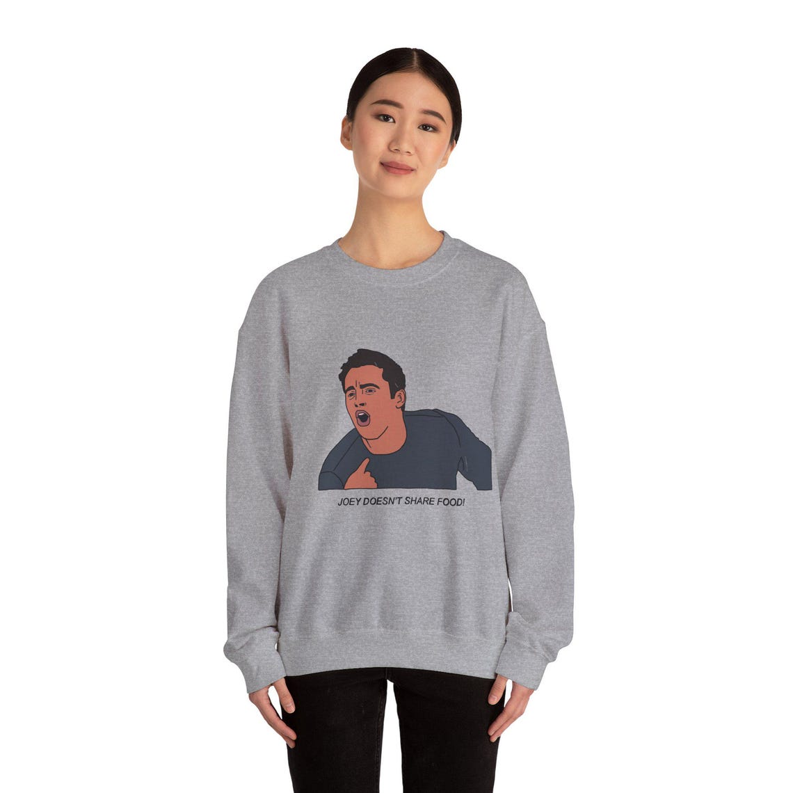 Joey Doesn't Share Food Sweatshirt Friends 90's Tv Show Joey Tribbiani ...