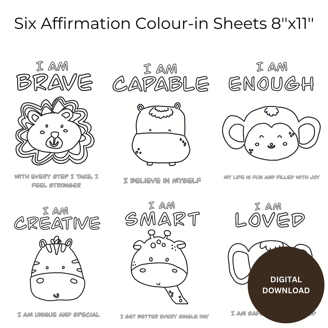 Arabic English Affirmation Cards Bilingual Printable Digital Art ...
