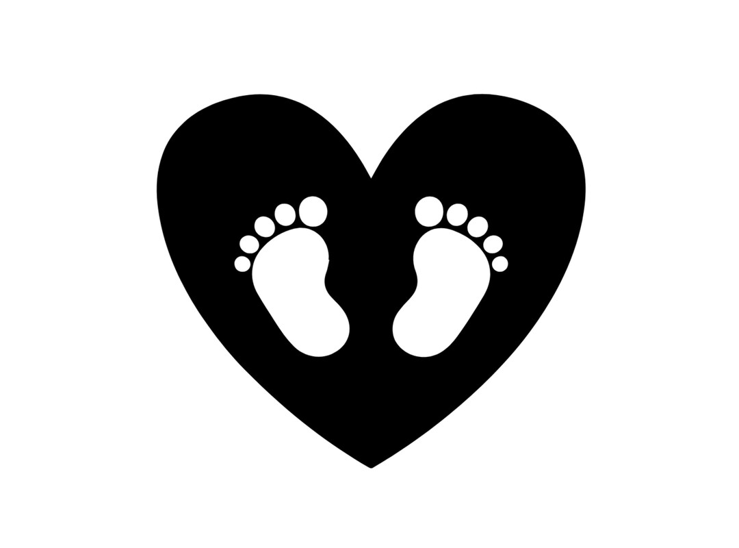 Baby Footprint, Digital Download, SVG, PNG, EPS, Dxf, Jpg, Car Sticker ...