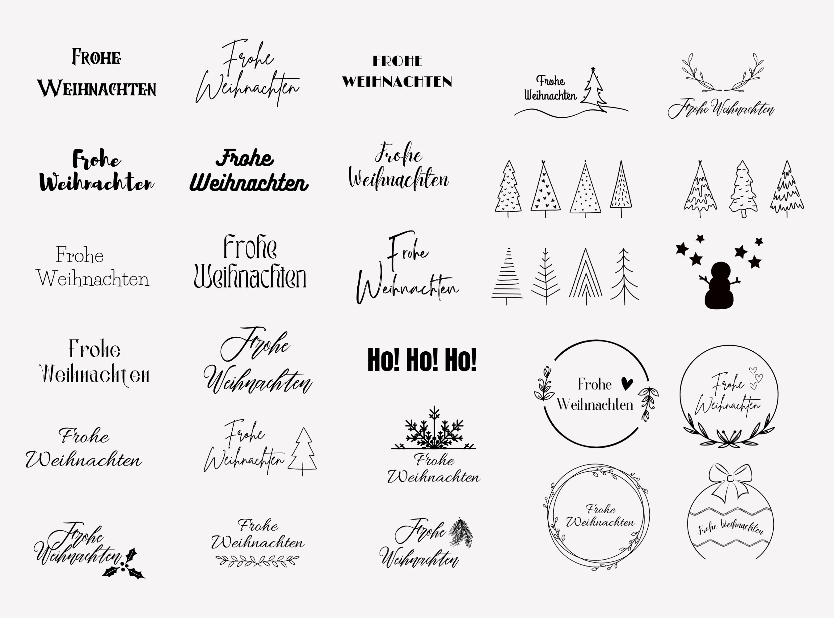 Frohe Weihnachten, Plotterdatei SVG, Weihnachten SVG, Kranz, Weihnachtsszene, Cricut ...