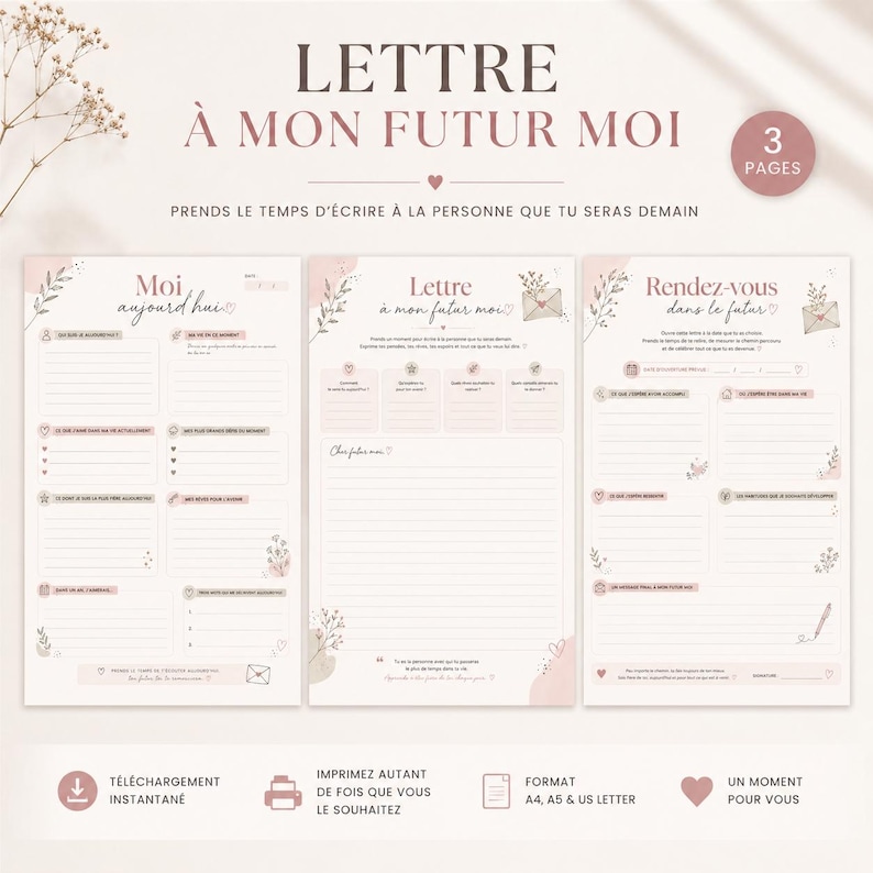 Letter to My Future Self (printable PDF) | Journal for Introspection ...