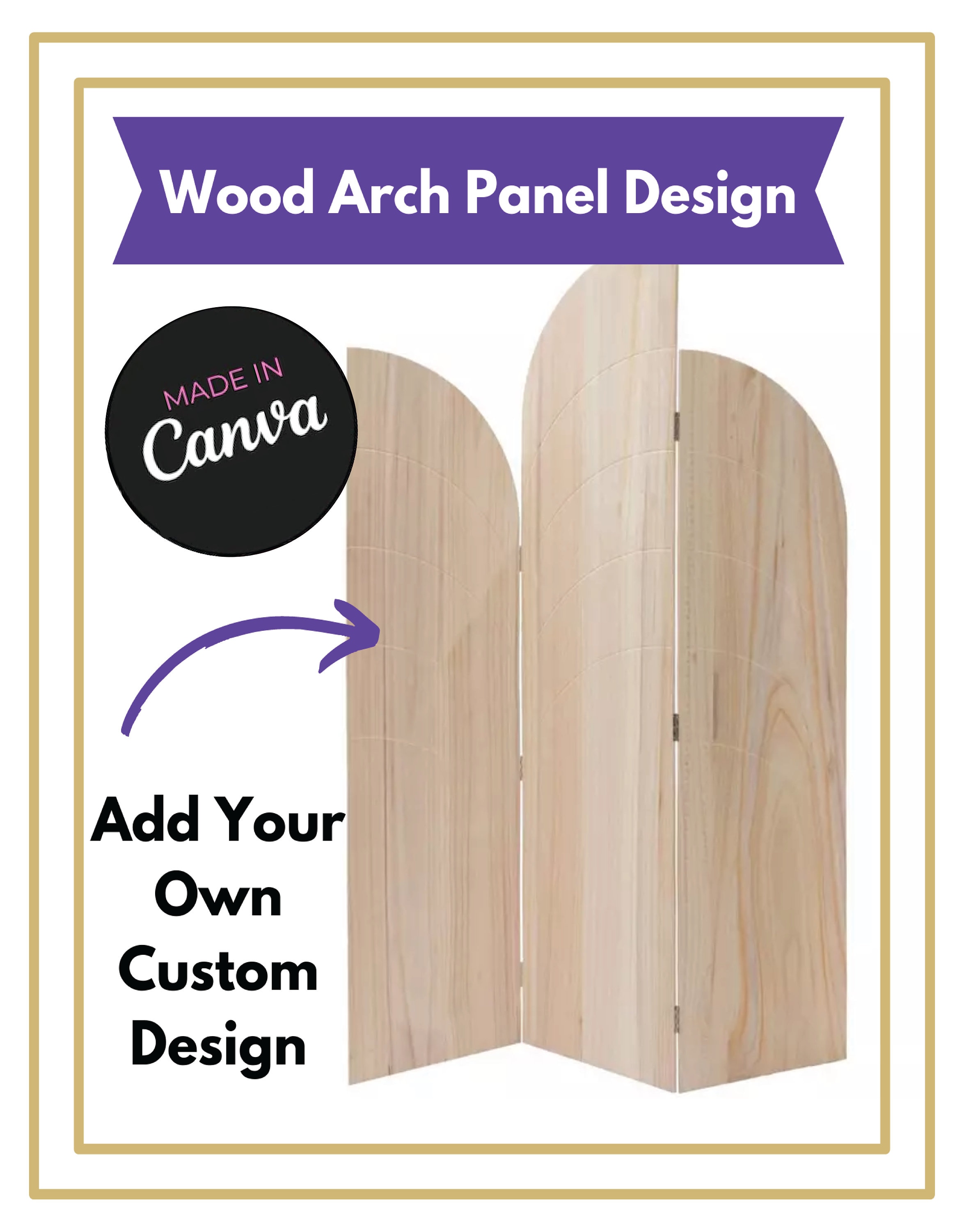 Wood Arch Panel Template Digital Download - Etsy