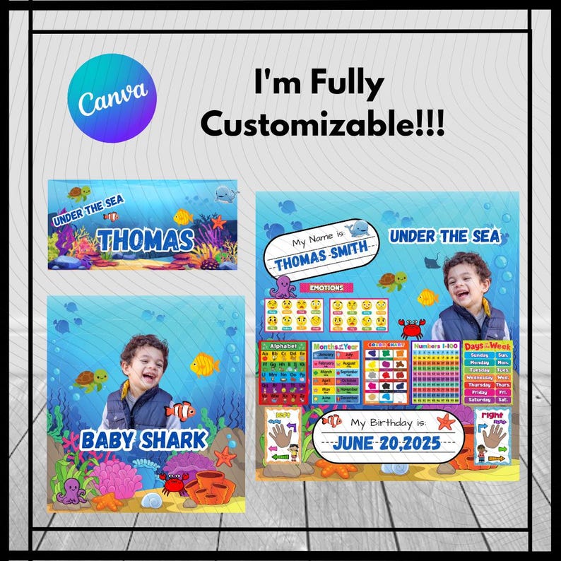 Custom Learning Table Design Template | Editable Canva Kids Table | Preschool Learning Furniture ...