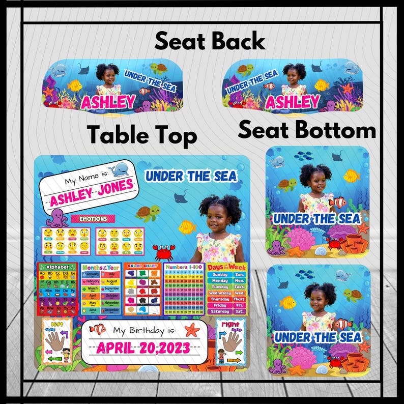 Custom Learning Table Design Template | Editable Canva Kids Table | Preschool Learning Furniture ...