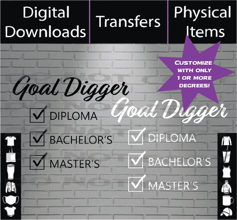 Goal Digger - SVG | PNG | Mockup - Digital Download - Etsy