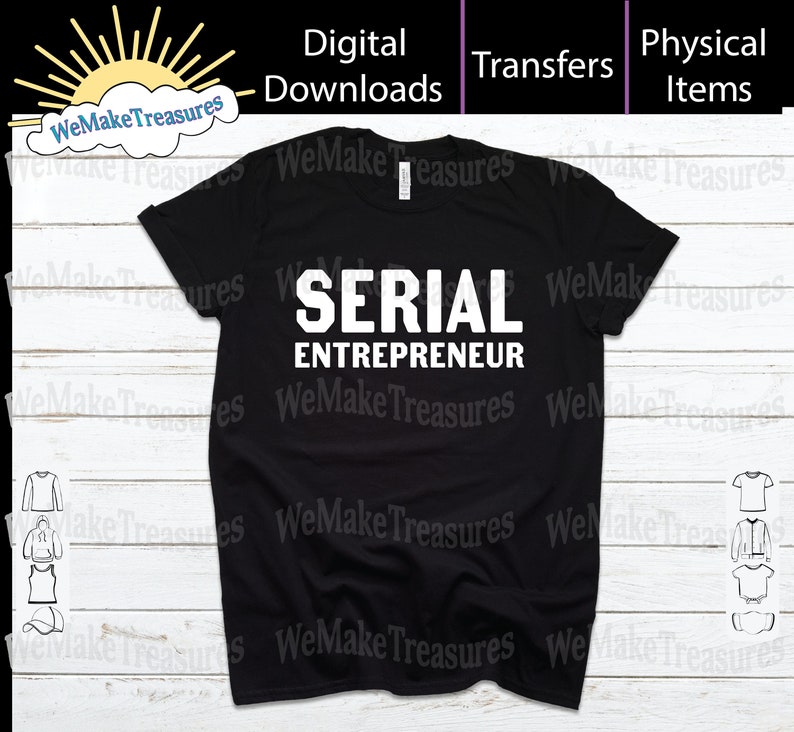 Serial Entrepreneur SVG PNG Mockup Digital Download - Etsy