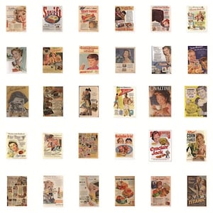 Retro Ad Stickers, 50s-70s Movie Posters, Scrapbooking, Laptop Decals ...