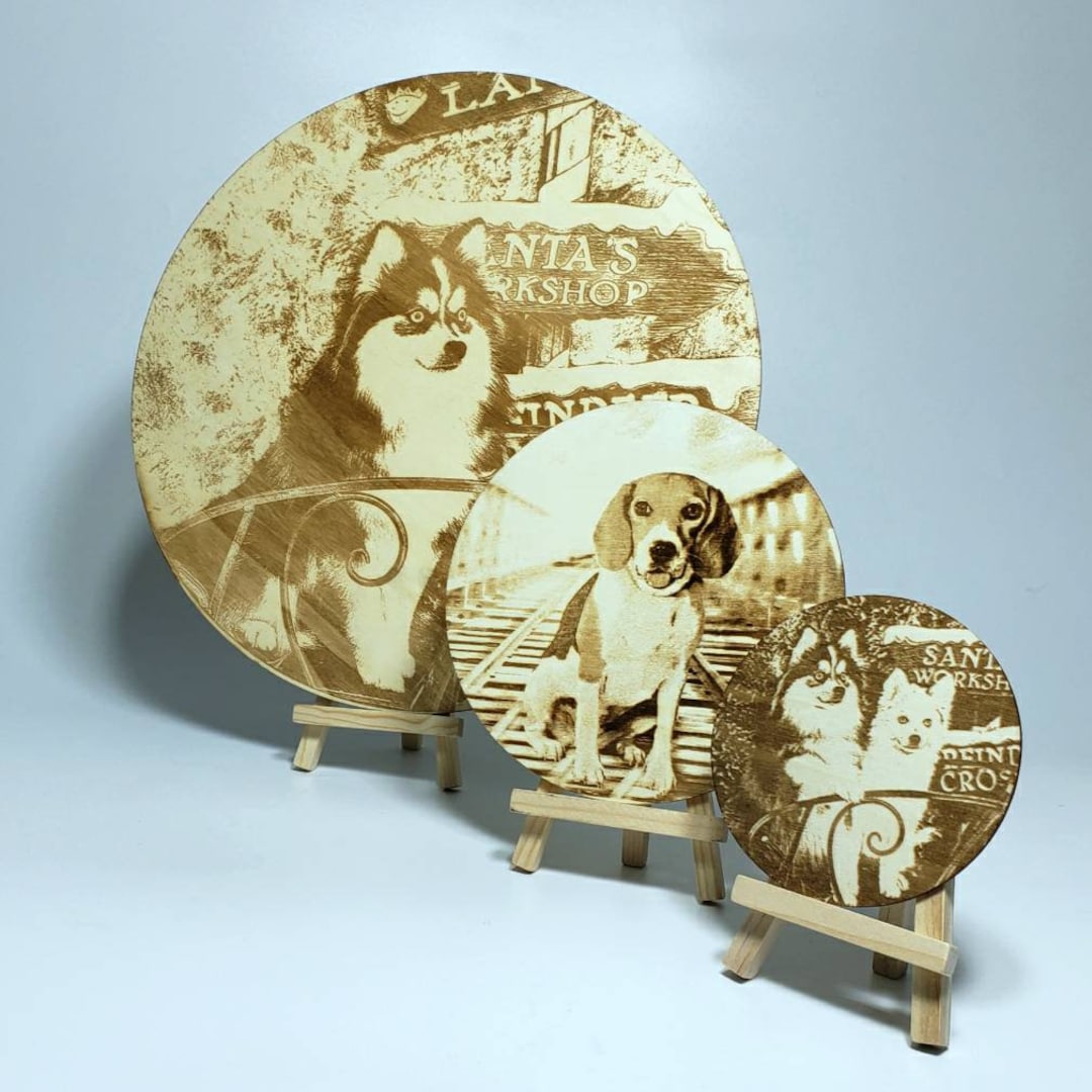 Personalized Photo Laser Engraved Plywood Plaque With Easel - Etsy
