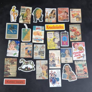 20 PC Cool Retro Advertisings, Old Movie Posters Newspaper Clips From ...