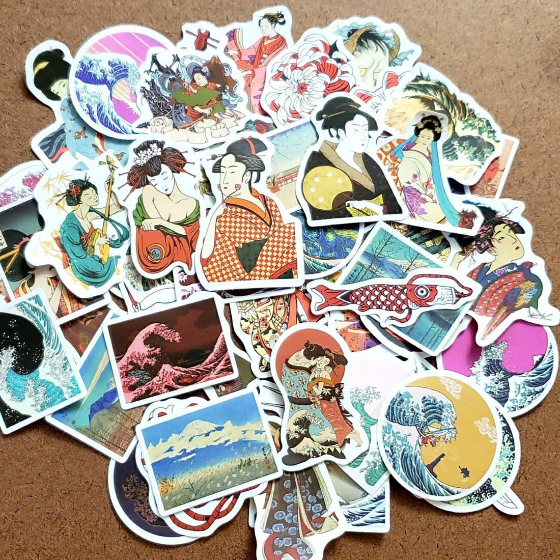 20 Pieces Classic Old Japanese Ukiyo-e Painting Sticker Kabuki - Etsy