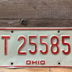 Rustic 1960s Ohio License Plate, White - Etsy