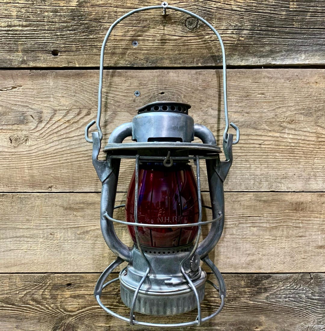 1920s Dietz Vesta Railroad Lantern, N.H.R.R. Red Globe, Kerosene Oil - Etsy