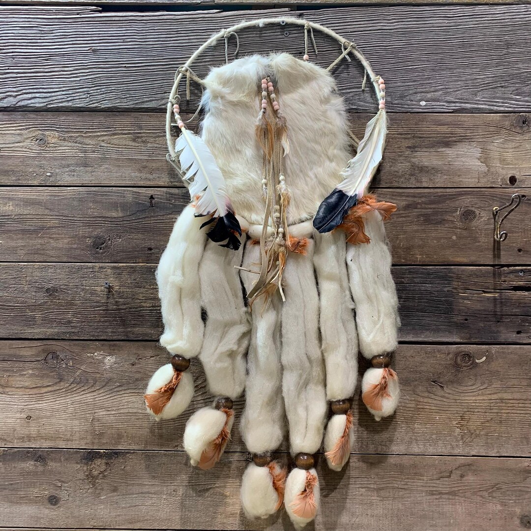 Vintage Native American Mandala, Sheep Wool, Dream Catcher, Native ...