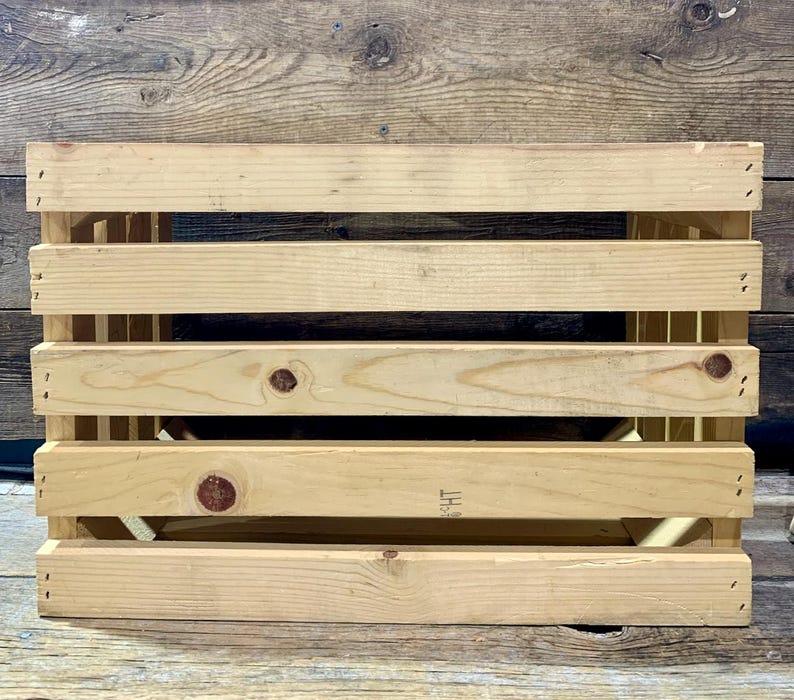 Unfinished Pine Wood Crate, Modern Day, 18" X 11.5" X 9.75" - Etsy