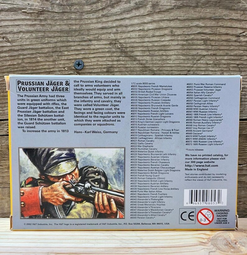 Prussian Jäger Model Figure Kit: 1/72 Scale - Hat 8053 (NIB) - Etsy