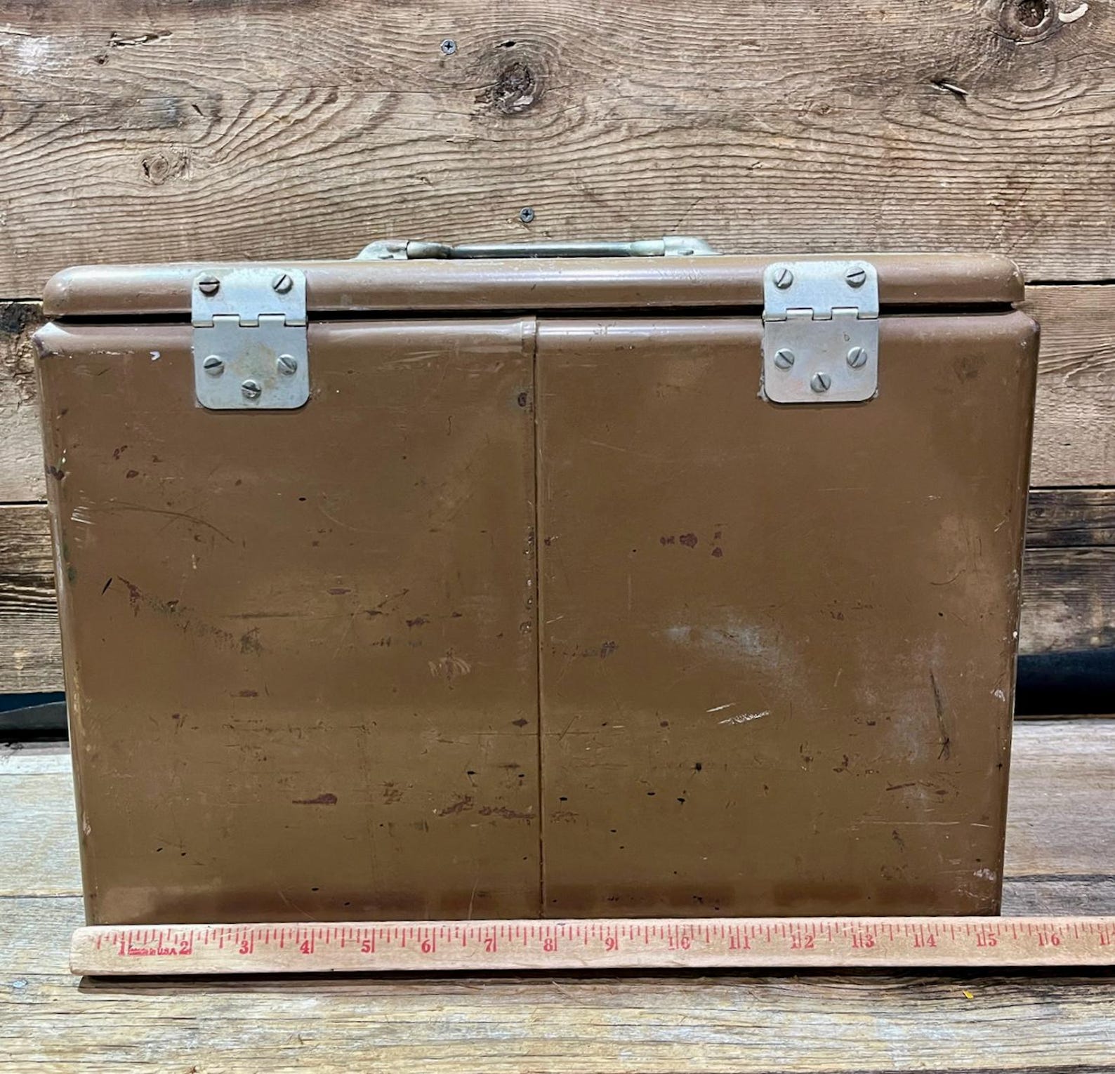 1950s Hemp & Co., Little Brown Chest, Insulated Metal Cooler - Etsy