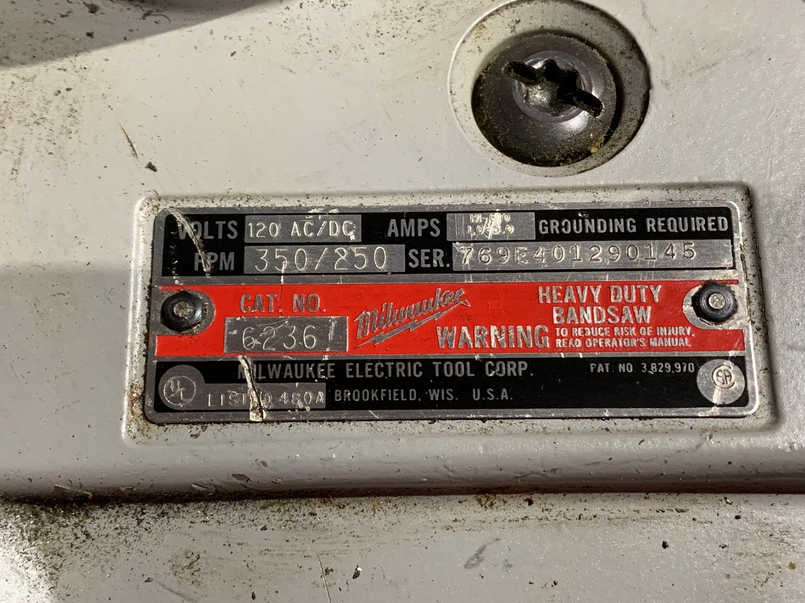 Milwaukee, Heavy Duty Bandsaw, 120V, No. 6236, in Case - Etsy