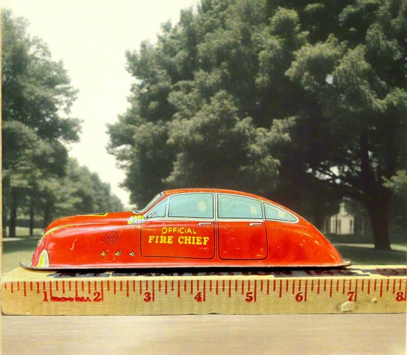 Vintage Marx Toys, Tin Litho, Official Fire Chief Car Body, 7" - Etsy