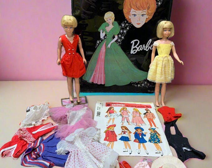 Vintage 1960s Mattel, Skipper Dolls With Case & Accessories, Barbie - Etsy