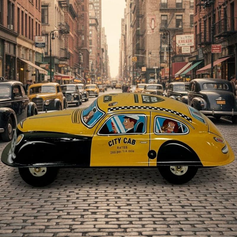 Wind up Tin Car Vintage - Etsy