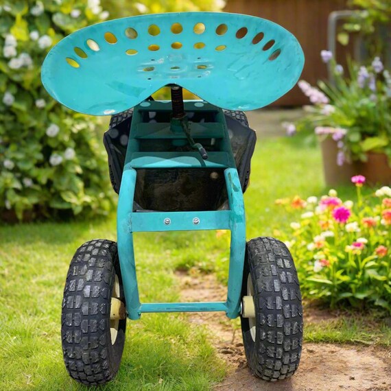 Carrito De Jardín Con Ruedas Y Asiento De Tractor Homcom Tractor