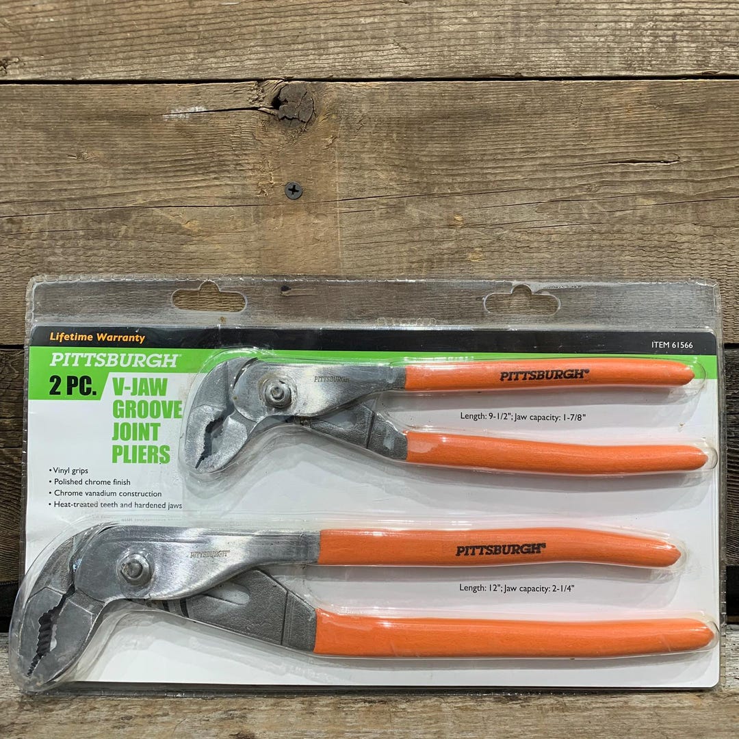 Pittsburgh, 2pc V-jaw Groove Joint Pliers, 61566, NIP - Etsy