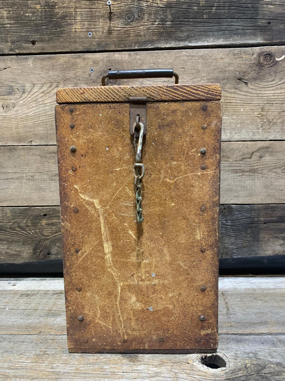 Vintage Wooden Lantern Storage Box - Etsy