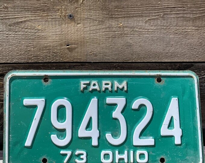 Rustic 1973 Ohio Farm License Plate, Green - Etsy