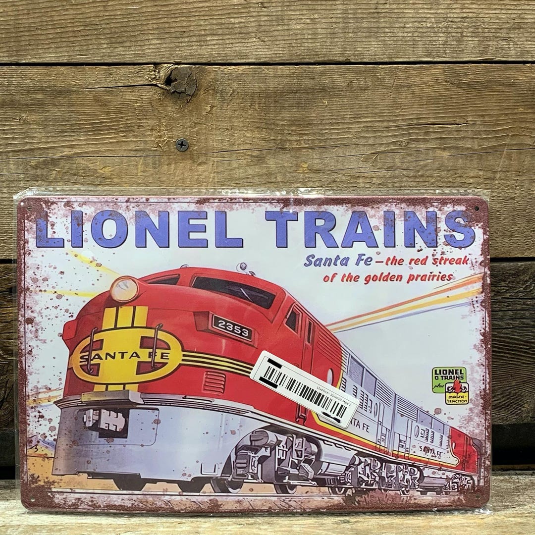 Lionel Trains, Santa Fe, Tin Metal Sign, 12" X 8", NIP - Etsy