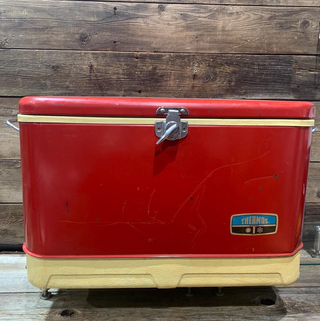 Vintage Thermos Brand, Red Metal Cooler, Ice Chest - Etsy