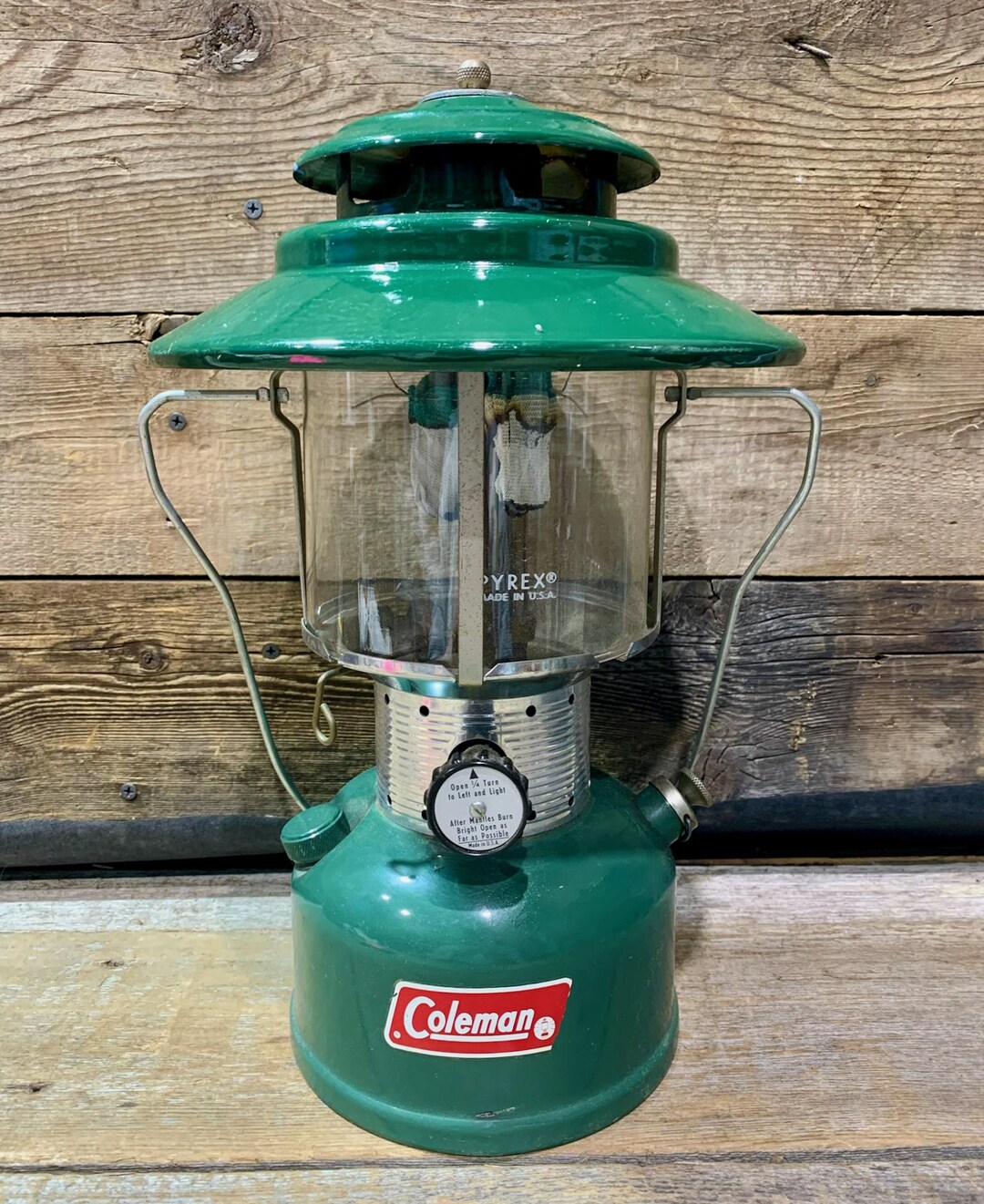 1973 Coleman, Model 228F, Double Mantle Lantern, Pyrex Globe - Etsy