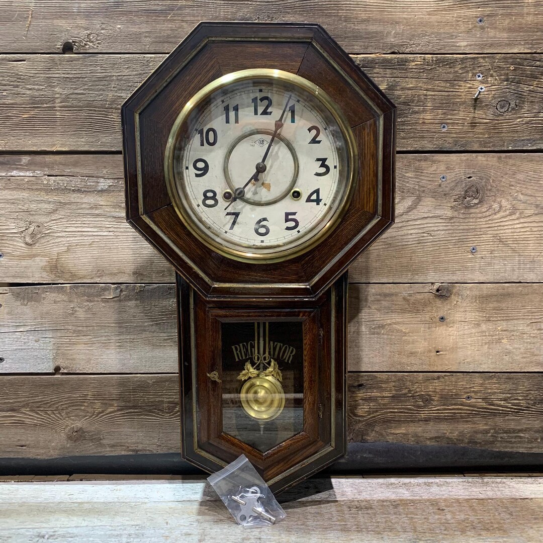 1900s Castle Meiji, Takano Clock Co., Regulator Wall Clock, With Key - Etsy
