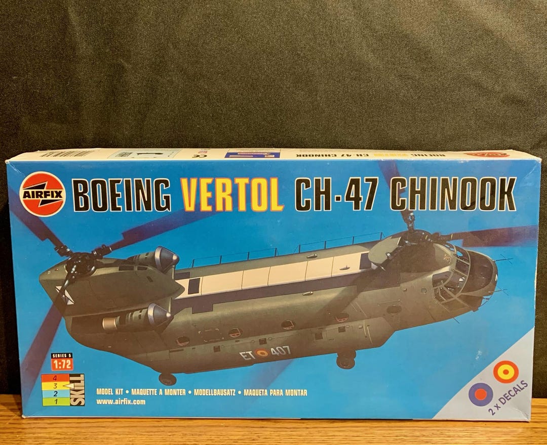 Airfix, Boeing Vertol CH-47 Chinook, 1:72 Scale, Model Kit, 05030 ...