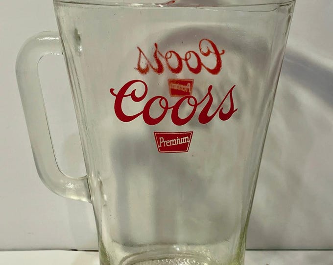 1970s Coors Premium, 64oz Pitcher, Heavy Glass - Etsy