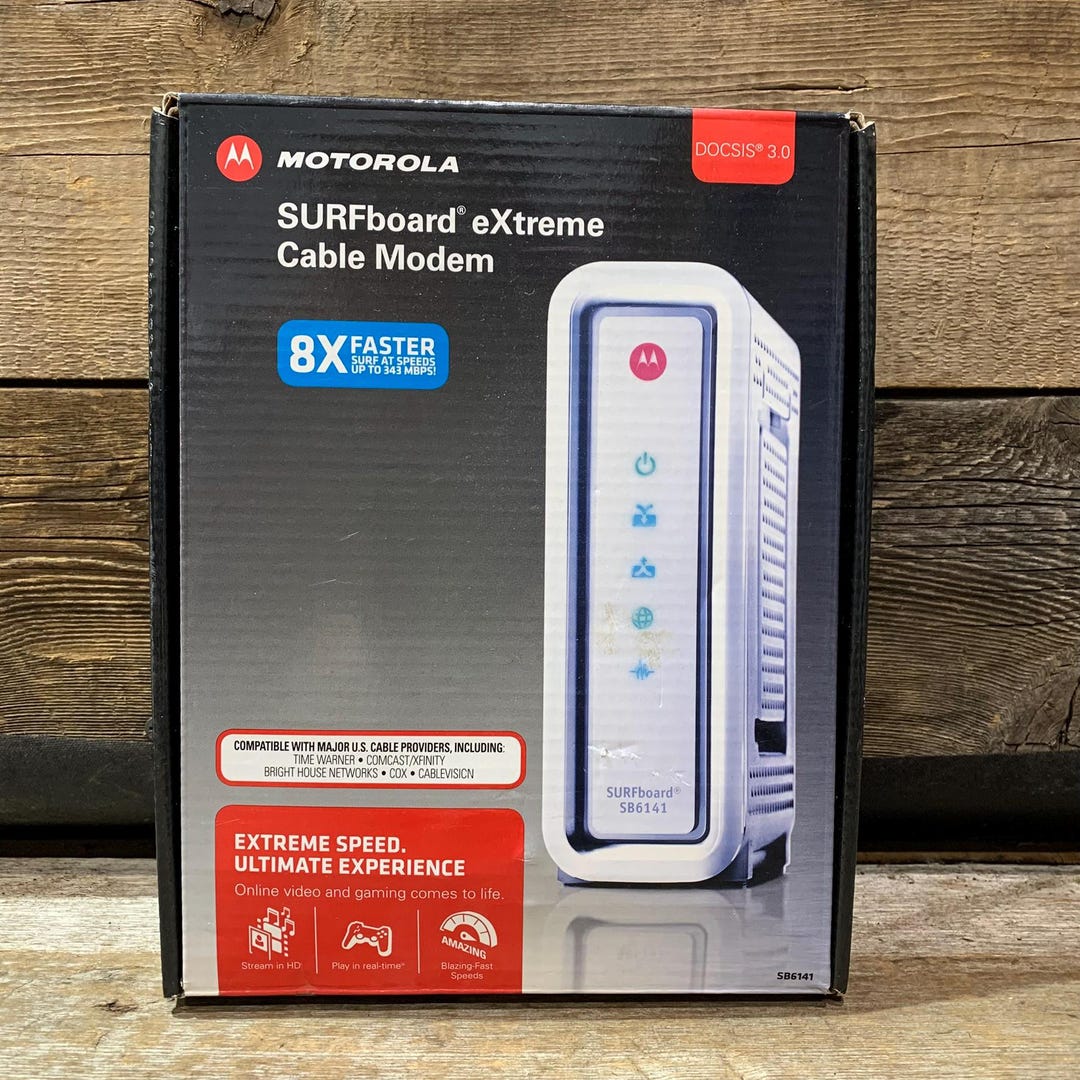 Motorola, SB6141, Surfboard Extreme Cable Modem, DOCSIS 3.0, NIB - Etsy