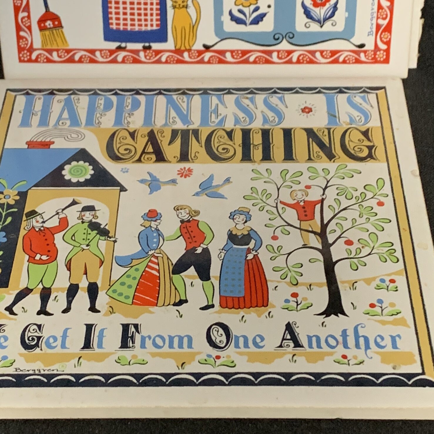 Vintage 1960s Berggren Trayner Corp Swedish Folk Art Tile Trivet - Etsy