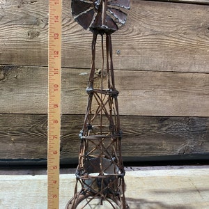 Windmill, Welded With Horseshoe & Barbwire, Metal Work Art, Handmade - Etsy