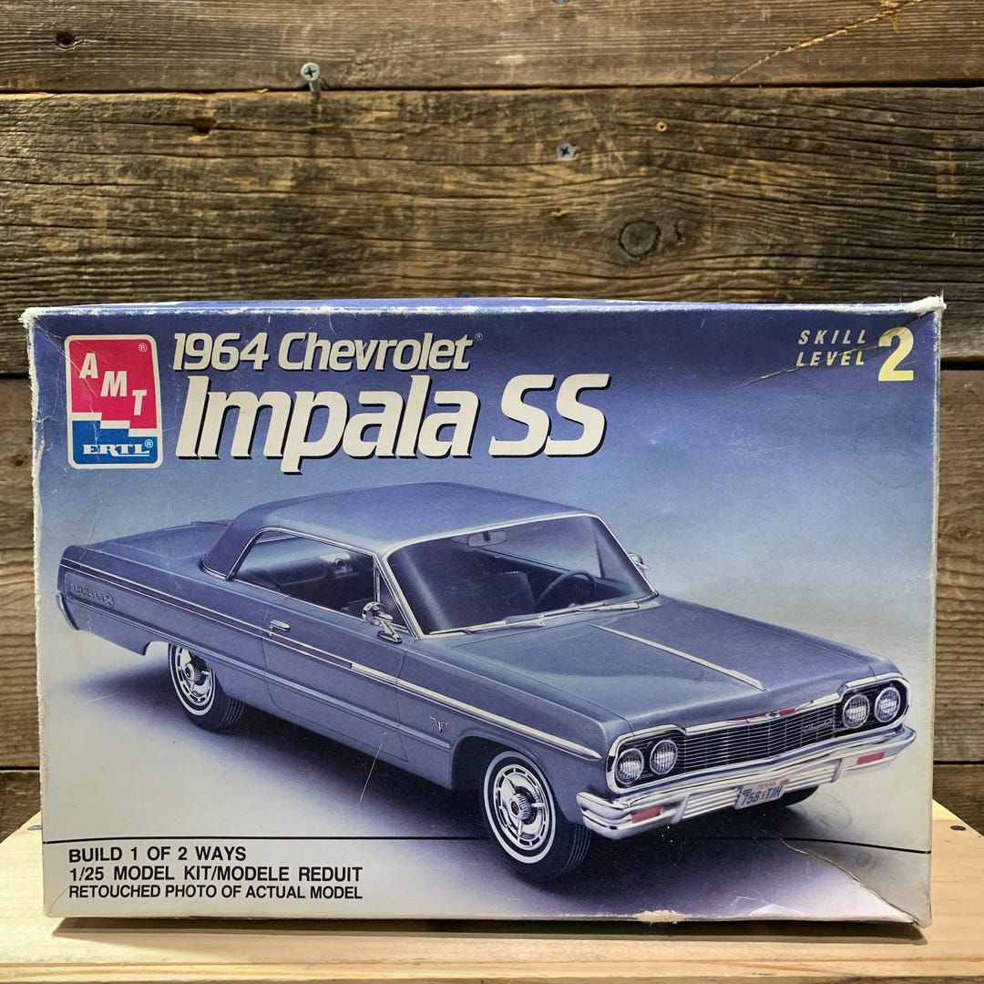 1989 ERTL, AMT, 1964 Chevrolet Impala SS, 1:25 Scale, Model Kit, #6564 ...