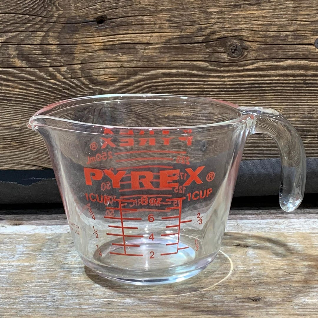 1980s-90s Pyrex, Corning, Measuring Glass, 1 Cup, No. 508 - Etsy
