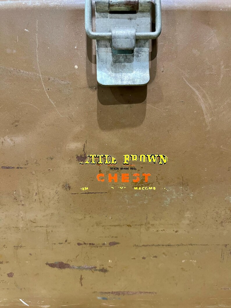 1950s Hemp & Co., Little Brown Chest, Insulated Metal Cooler - Etsy