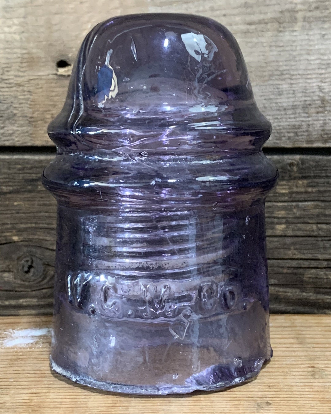 Antique W.G.M. Co., Light Purple Glass, Electrical Pole Insulator - Etsy