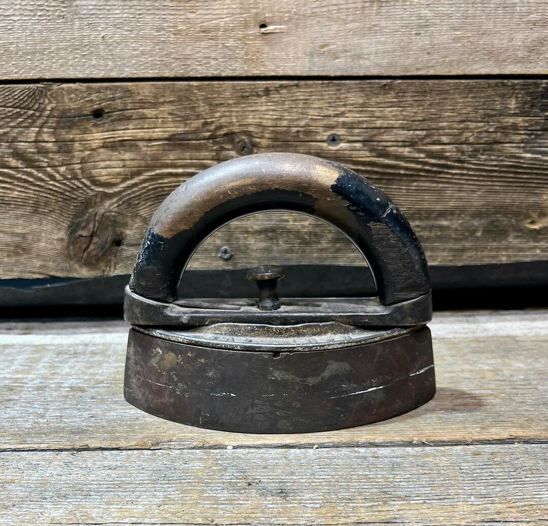 Antique Mrs. Potts, Sad Iron, No. 2, Cast Iron, Wood Handle - Etsy