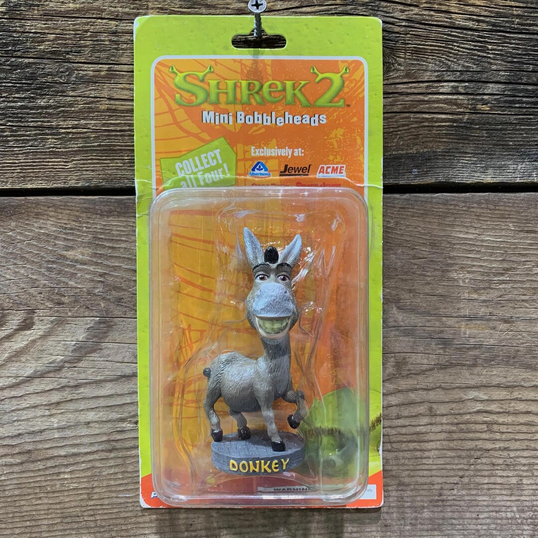 2003 Dreamworks, Shrek 2, Mini Bobbleheads, Donkey, NIP - Etsy