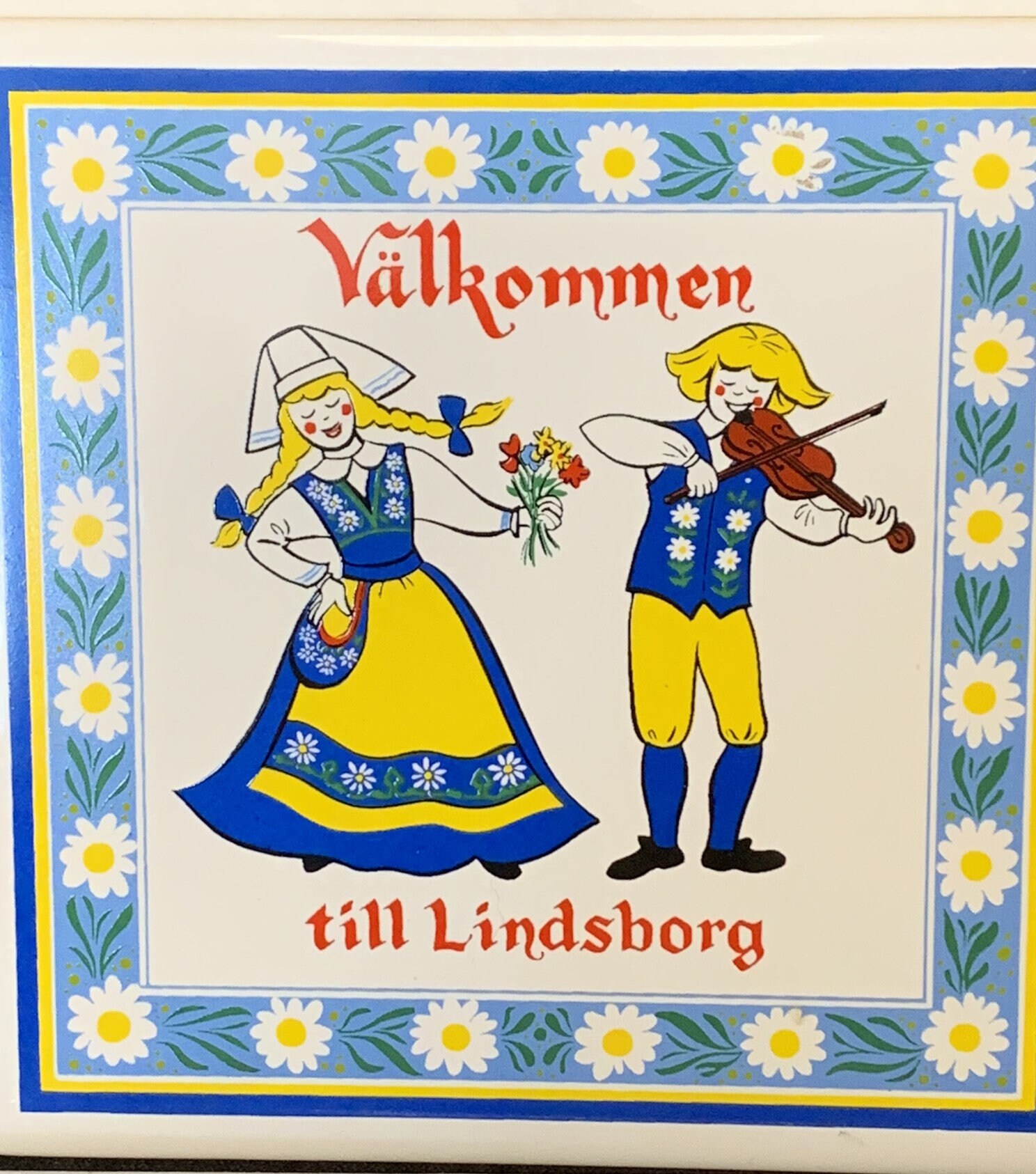 Vintage 1960s Berggren Trayner Corp Swedish Folk Art Tile Trivet - Etsy