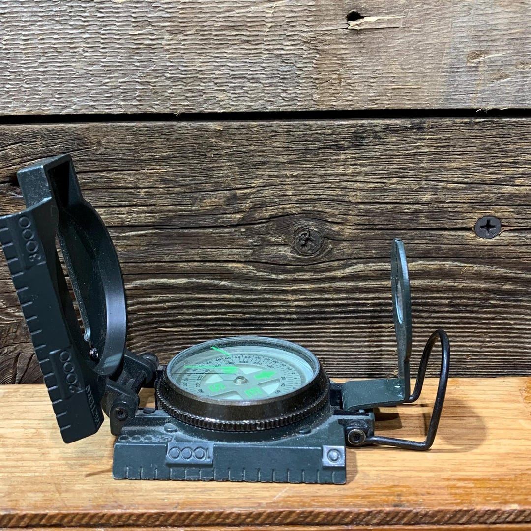 Vintage Magnetic Folding Compass, Outdoor Essential - Etsy