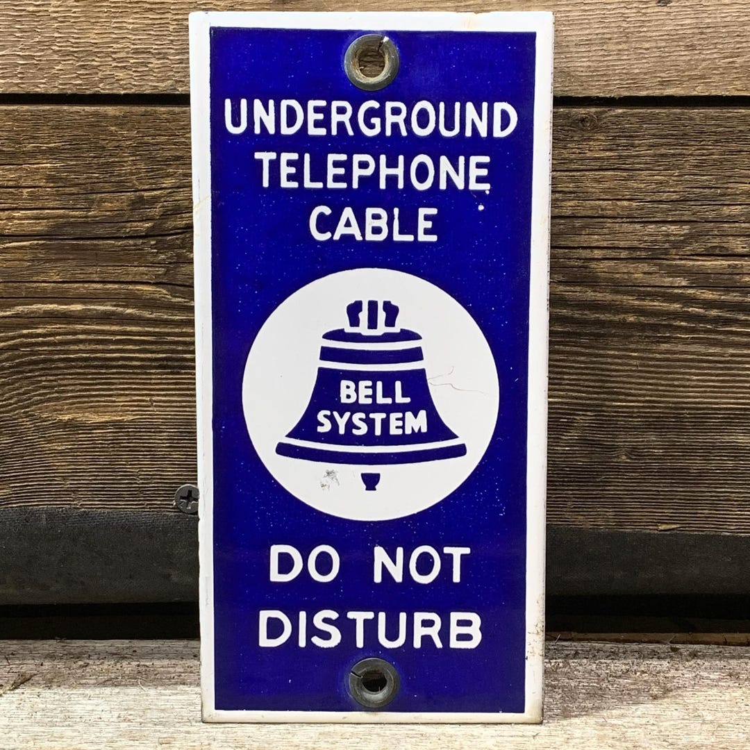 1930s-50s Bell System, Original Porcelain Phone Booth Sign - Etsy