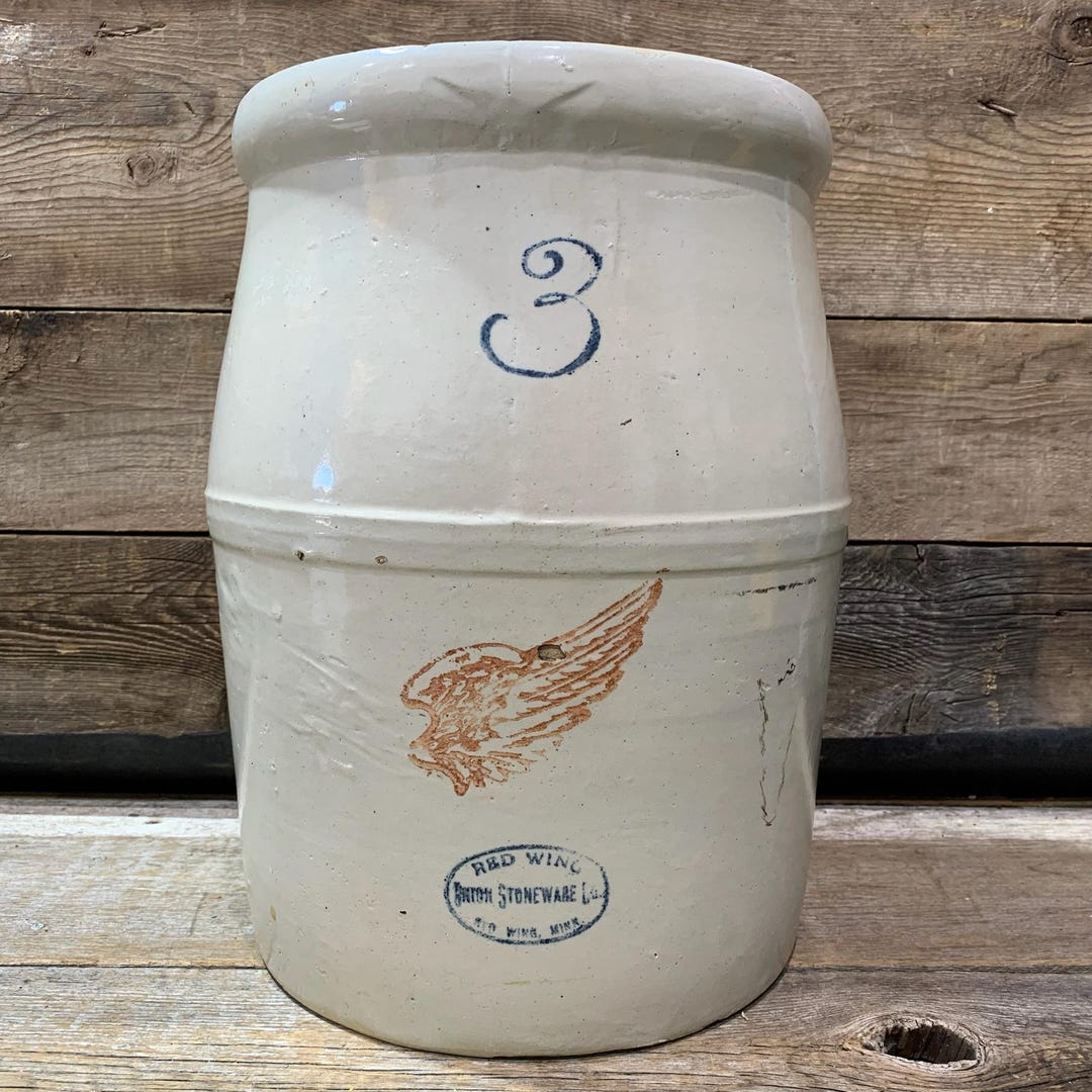 Red Wing, 3 Gallon Butter Churn, Stoneware Crock, 3.25" Wing - Etsy