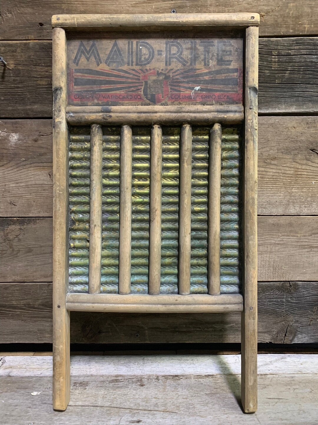 Vintage Maid-rite Washboard, Columbus Washboard Co. - Etsy